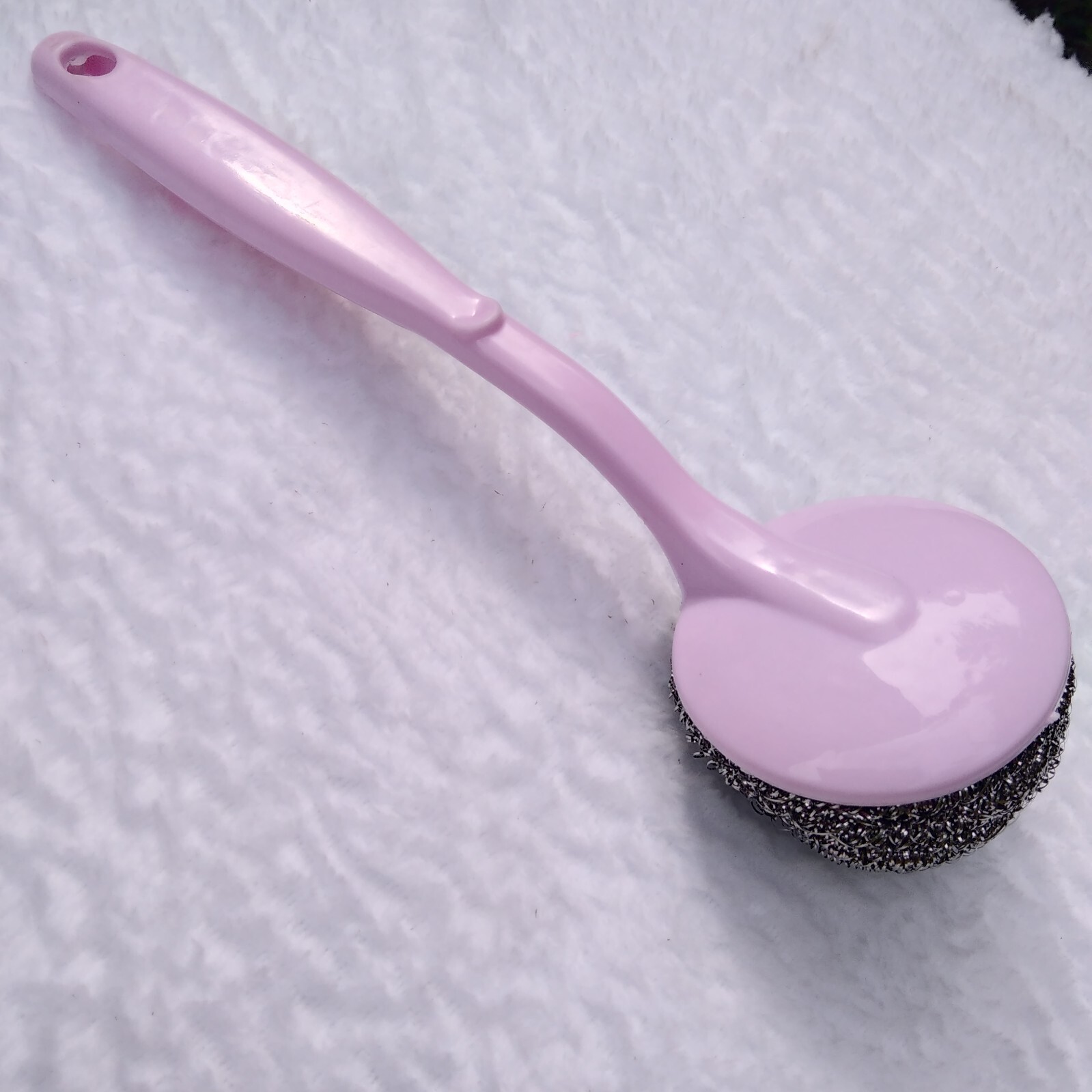 Scourer with Handle Pan Pot Dish Cleaning Kitchen Tool Stainless Steel ...