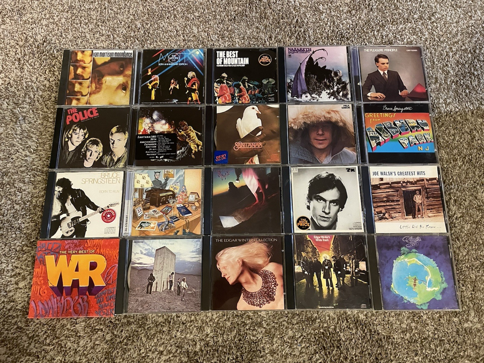 Lot of 40 CDs Mostly 70s Rock and Roll Bands Various Artists - FREE ...