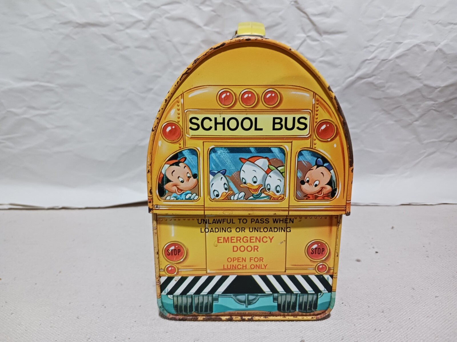 Vintage Walt Disney School Bus Lunch Box w/ Thermos | eBay
