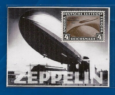1933 Graf Zeppelin flight stamp REPRODUCTION Germany CHICAGO FLIGHT ...