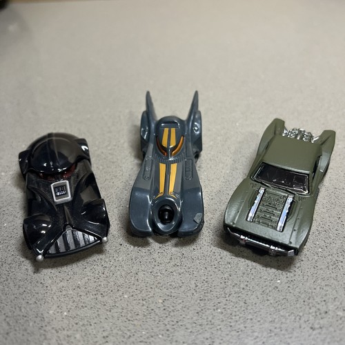 3 Hot Wheels Vehicles Batmobiles & Darth Vader FJX33 GRX23 FYT18 ...