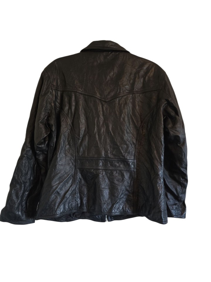 maxima leather jacket Soft Black Size Large | eBay