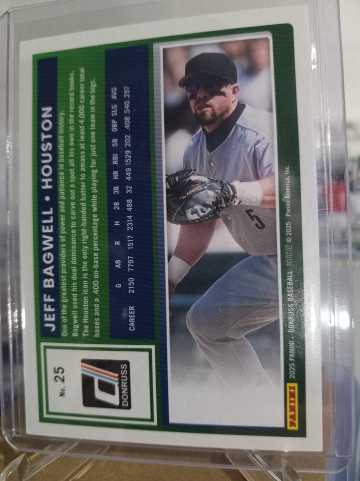 2025 Donruss Jeff Bagwell Purple Laser 12/49 | eBay UK