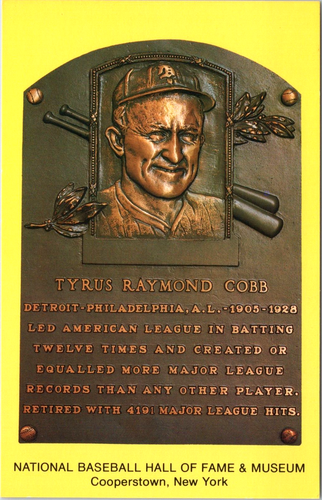 Postcard Tyrus Raymond Cobb Detroit Tigers AL Philly Baseball Hall Fame ...