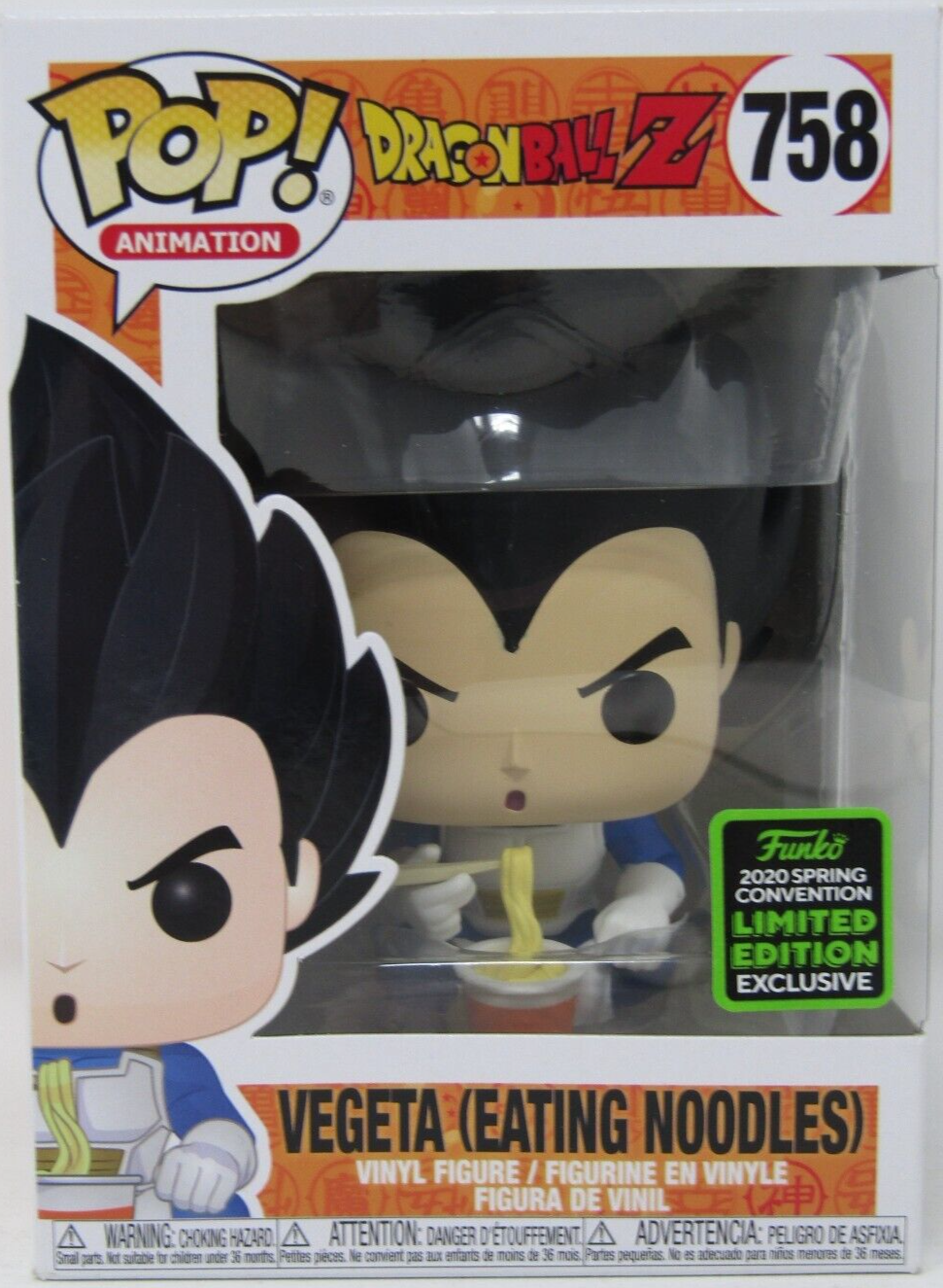 Funko Pop! Dragonball Z #758 Vegeta(Eating Noodles) 2020 Spring ...