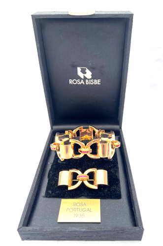 ROSA ART DECO ROSA PORTUGAL HANDMADE 18K ROSE GOLD RUBY BRACELET AND ...