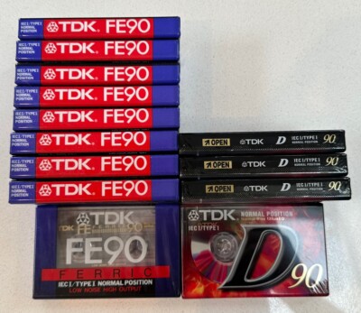 TDK FE90 & D90 Cassette Tapes - Brand New Sealed | eBay