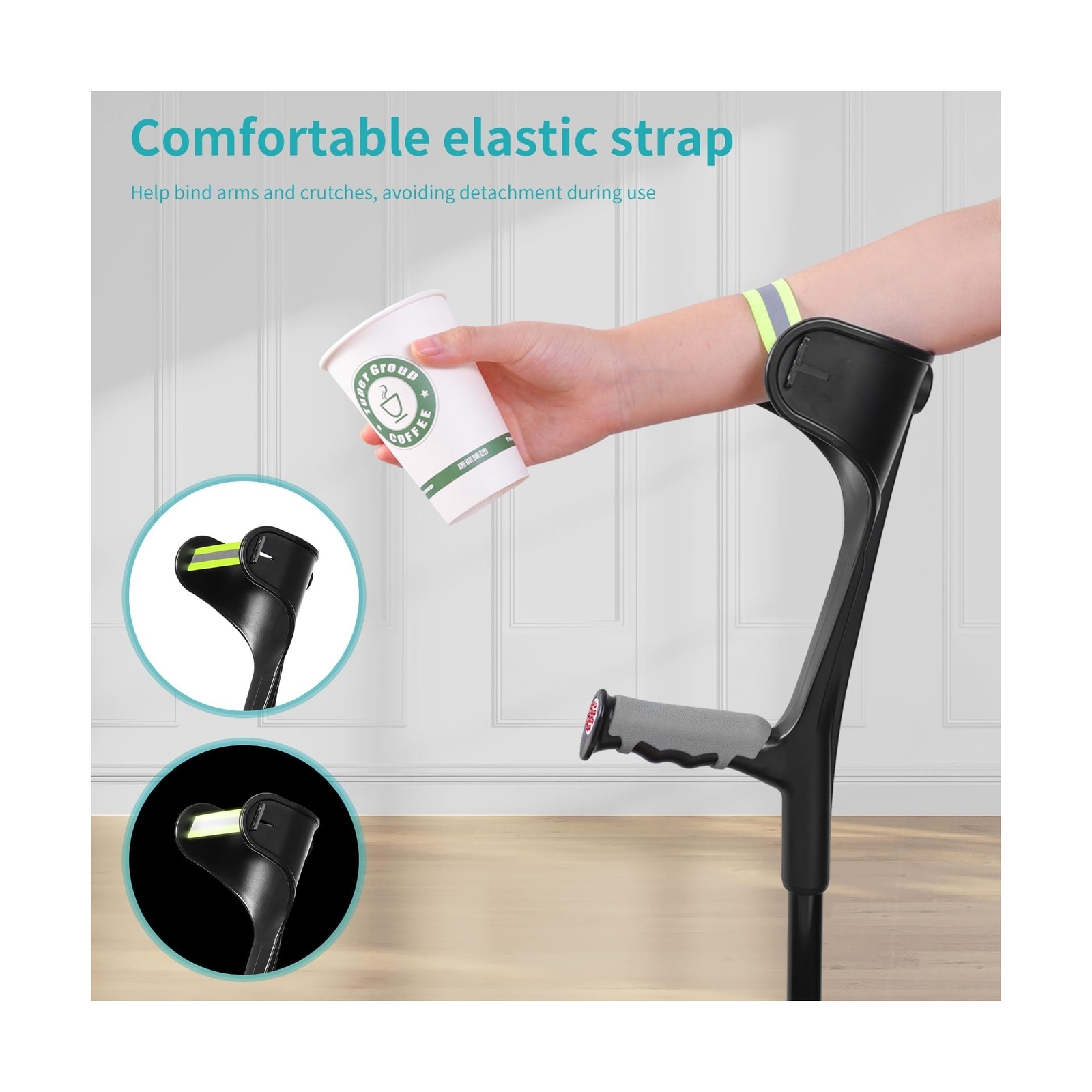 Forearm Crutches for Adults(1 Pair),Adjustable Arm Crutch with Elbow ...