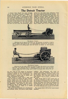1913 Detroit Tractor Co. Story & Pics: Iron Steed Tractor - 807 Scotten ...