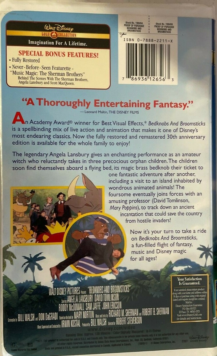 Bedknobs and Broomsticks (VHS, 2001, 30th Anniversary Edition) 786936126563| eBay