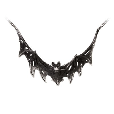 Alchemy Gothic Villa Diodati Pendant Necklace Pewter Vampire Bat Horror ...