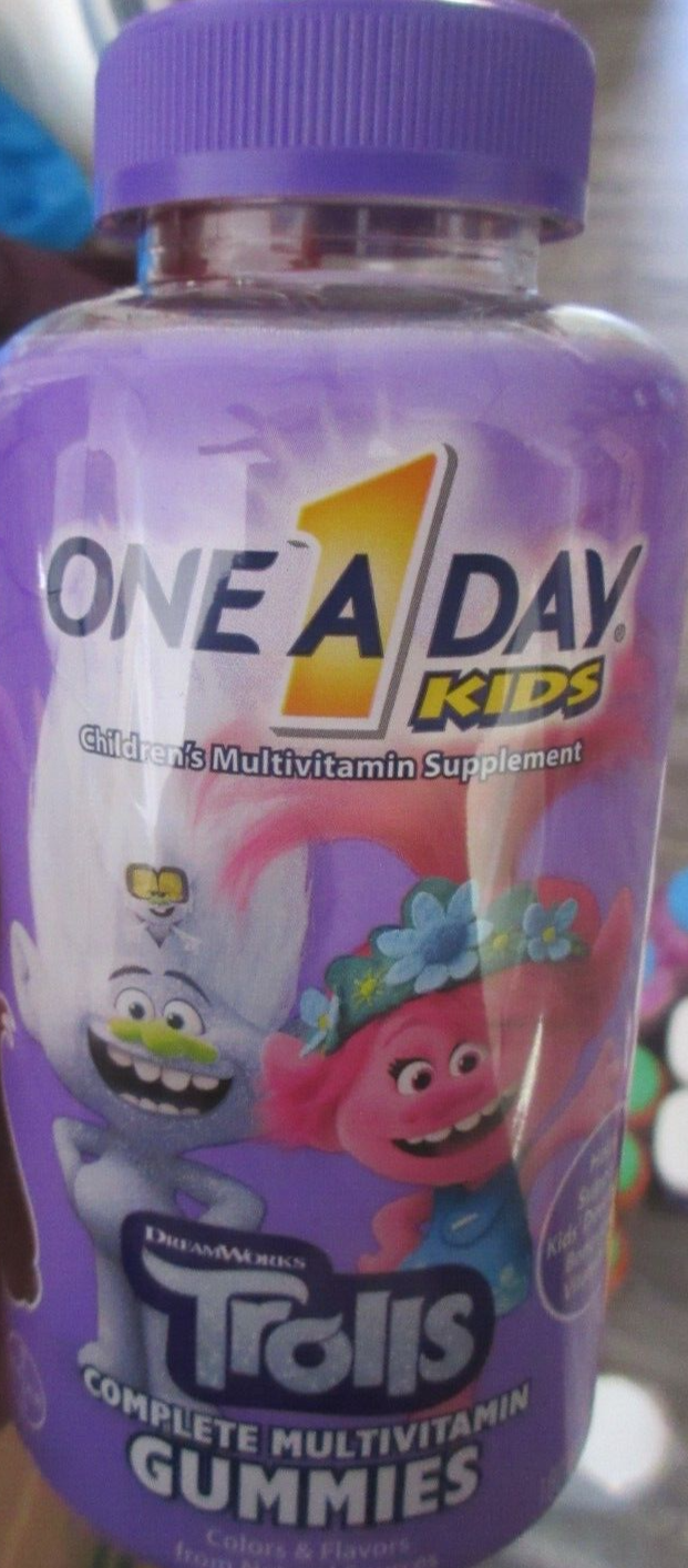 One A Day Kids Trolls Complete Multivitamin Gummies- 180 Count Exp 6/ ...