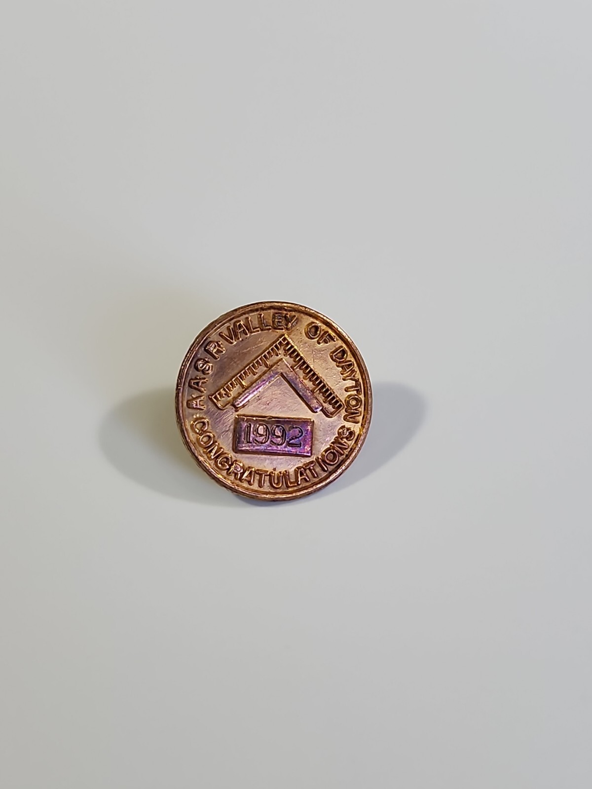 AASR Valley of Dayton 1992 Congratulations Pin Ancient Accepted ...