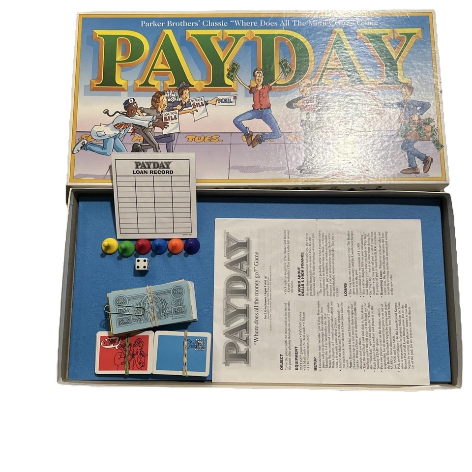 Payday Board Game Vintage 1994 Parker Brothers 100% Complete | eBay