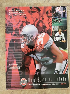 1998 Ohio State Toledo Football Program, Signed By Jerry Rudzinski ...