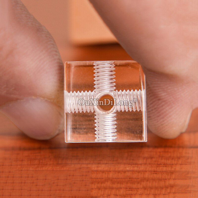 400PCS Clear Acrylic Cubes Block Right Angle Corner Braces Joint ...