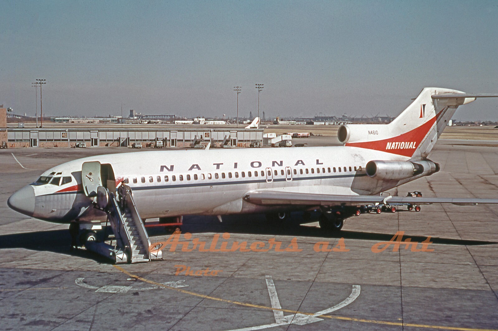 National Airlines Boeing 727-35 N4610 at EWR in the Mid 1960s 8"x12 ...