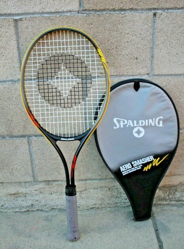 SPALDING Aero Smasher Tennis Racket with Graphite Reinforced Head 4 3/8 ...