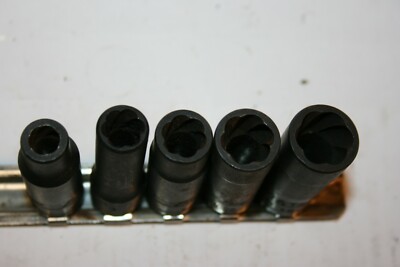 BLUE-POINT TOOLS 1/4", 3/8" DRIVE DEEP TWIST IMPACT SAE SOCKET SET 5pc ...