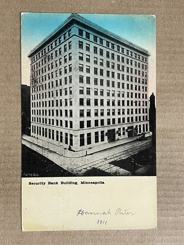 Postcard Minneapolis MN Minnesota Security Bank Building Vintage 1911 ...