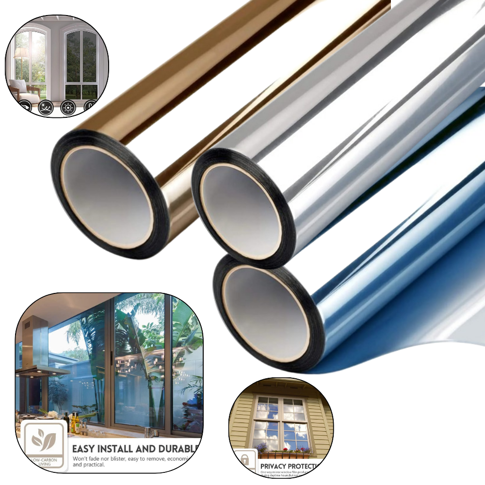 One Way Mirror Tint Window Film Privacy Protect UV Reflective Sun Block ...