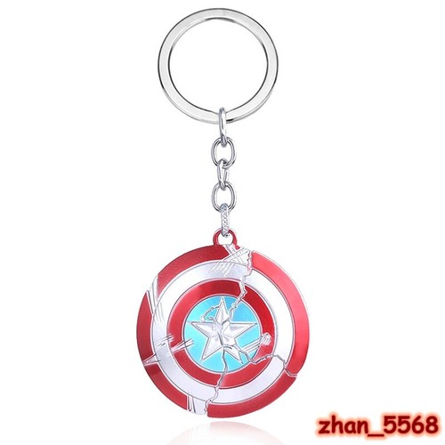 Marvel Avengers Endgame Captain America Crack Shield Alloy Key Chains ...