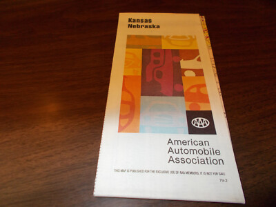 1979 AAA Kansas/Nebraska Vintage Road Map | eBay