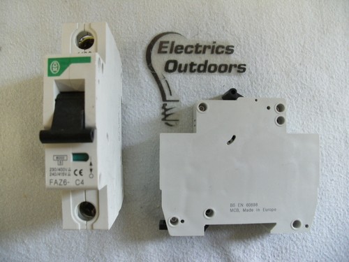 MOELLER 4 AMP TYPE C 6 kA MCB CIRCUIT BREAKER 230/400V FAZ6-C4 BS EN ...