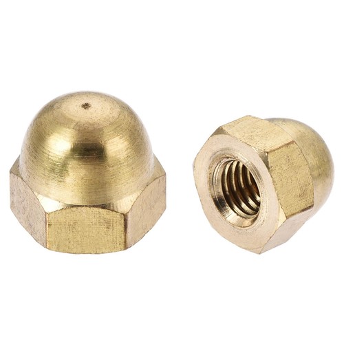M8 Thread Dia Dome Head Brass Cap Acorn Hex Nuts 6pcs | eBay
