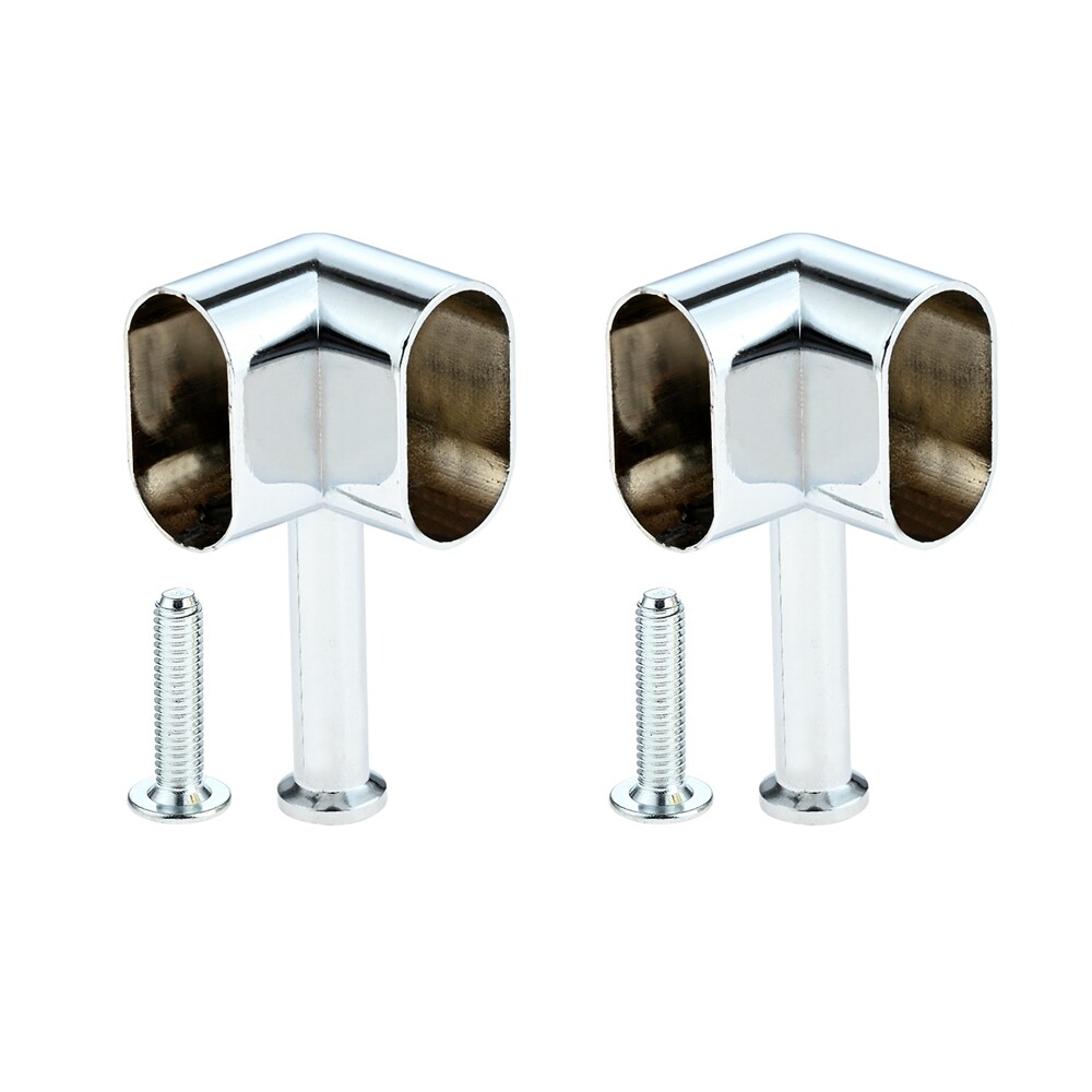 2x Zinc Alloy Closet Rod Bracket Support F Clothes Drying Rod Wardrobe ...