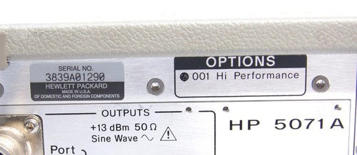 HP / Agilent 5071A Primary Frequency Standard AS-IS | eBay
