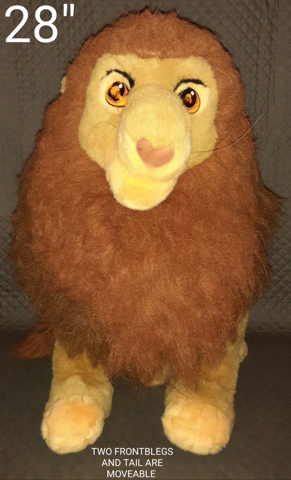 Official Disney Simba Mufasa JUMBO 28" The Lion King Stuffed Plush Toy ...