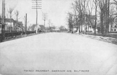 Baltimore Maryland Texaco Pavement Garrison Avenue Antique Postcard ...