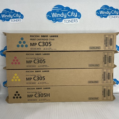 Ricoh Aficio MP C305 Complete Toner Cartridge Set 842119 842120 842121 ...