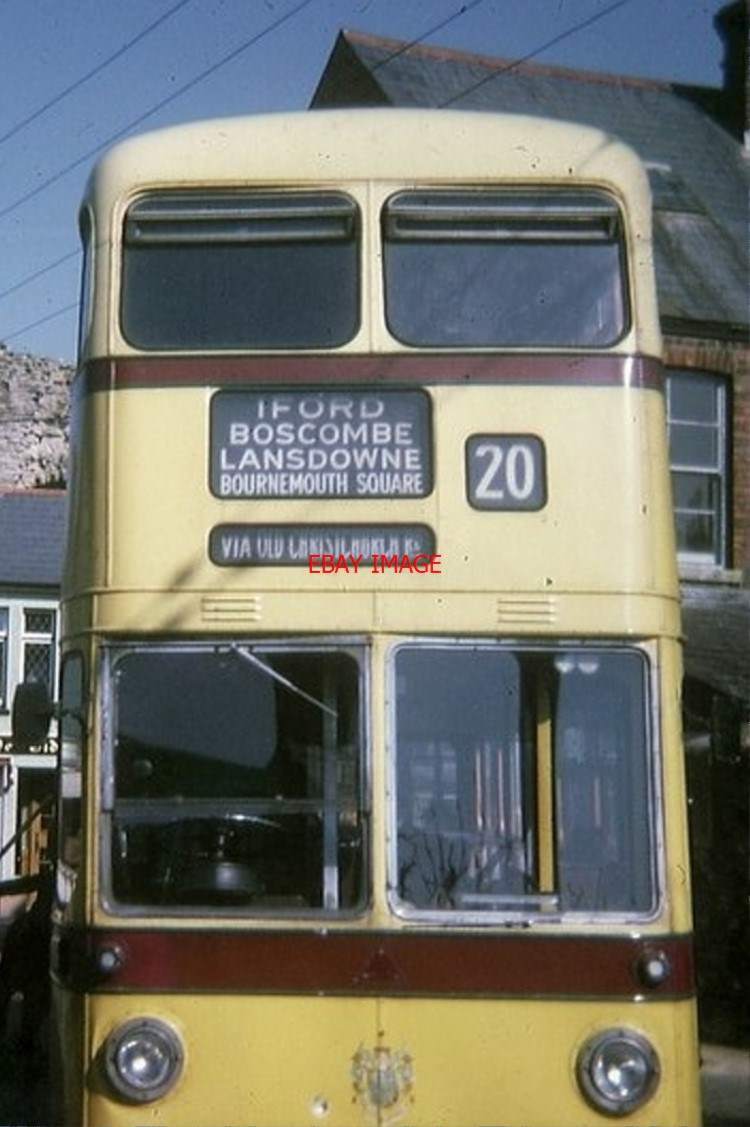 PHOTO 1969 TROLLEYBUS ON CHRISTCHURCH TURNTABLE A BOURNEMOUTH SUNBEAM ...