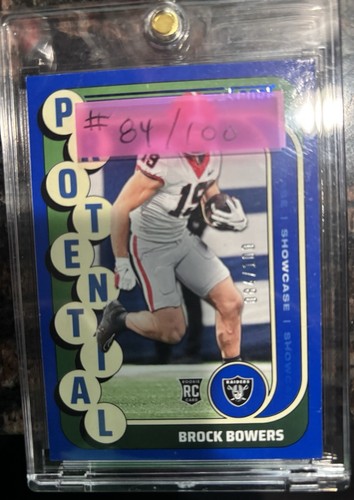 2024 Score - Protential Artists Proof /100 Brock Bowers (RC) Blue ...