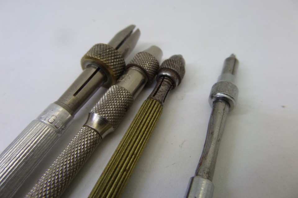 Vintage Pin Vise Watchmakers Jewelers Drill Watch Tool 4 Vices Vigor ...