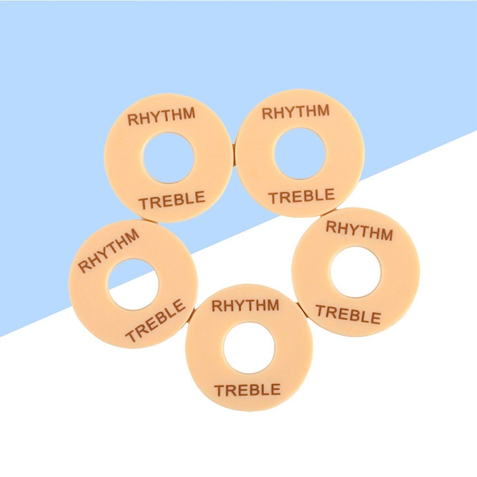 5pcs Guitar Toggle Switch Plate Rhythm Treble Rondella per chitarra ...