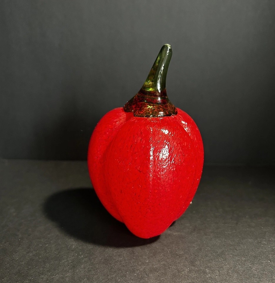 KOSTA BODA Vintage Glass Fruit FRUTTERIA Red Pepper Gunnel Sahlin ...