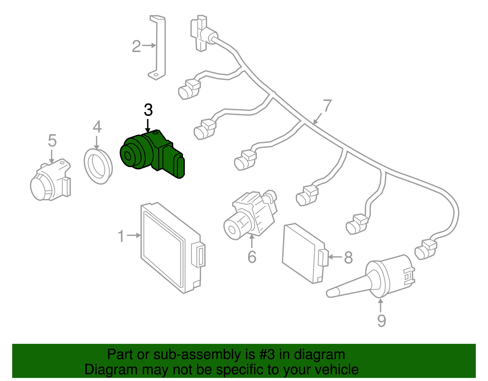 Mercedes-Benz GLE Coupe C292 Front Parking Sensor A00090555049999 ...
