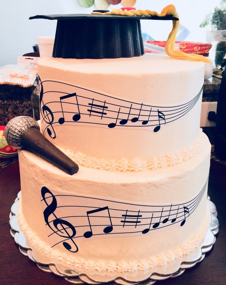 Edible music notes strips for cakes sugar paper frosting images bar ...