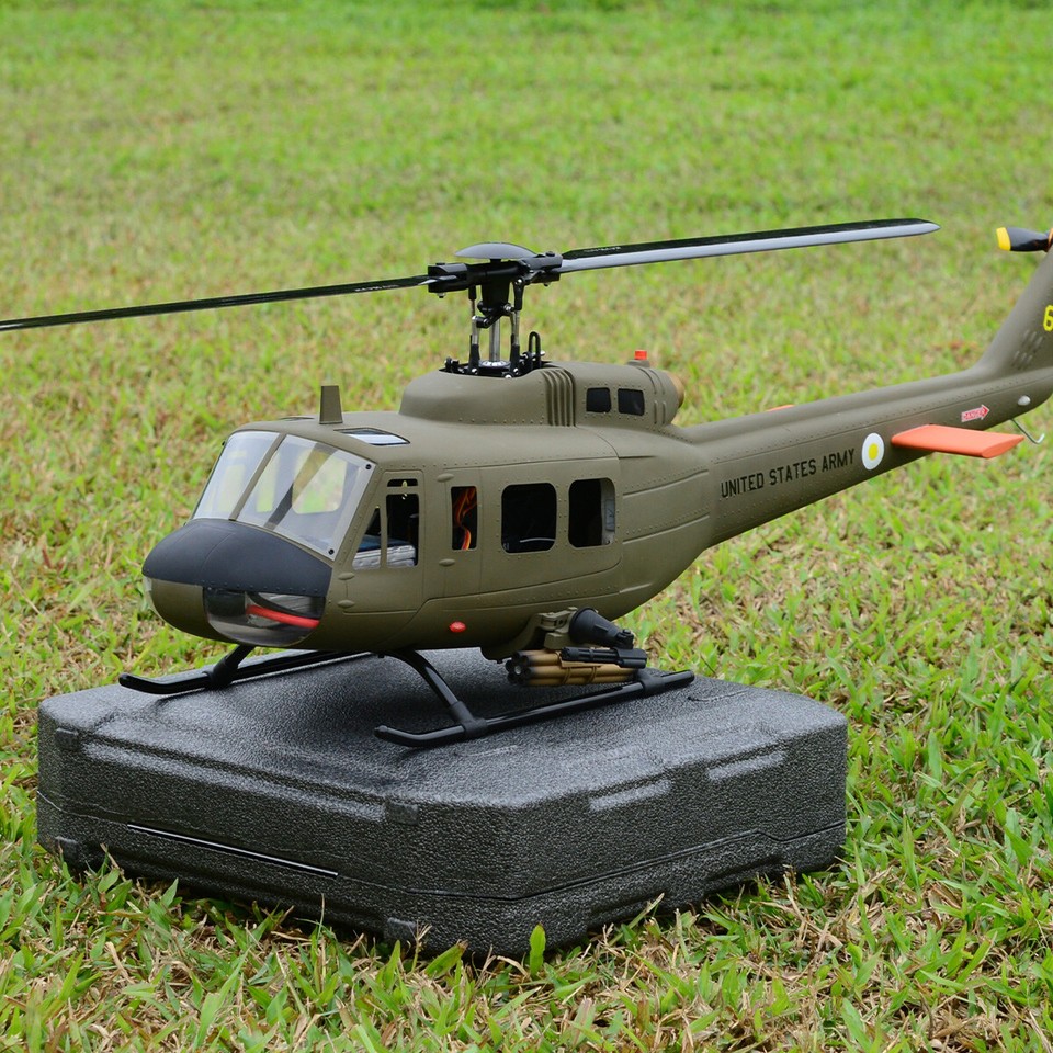 ROBAN RTF 470 Size UH-1D RC Army Green Helicopter GPS X2 flight Control ...