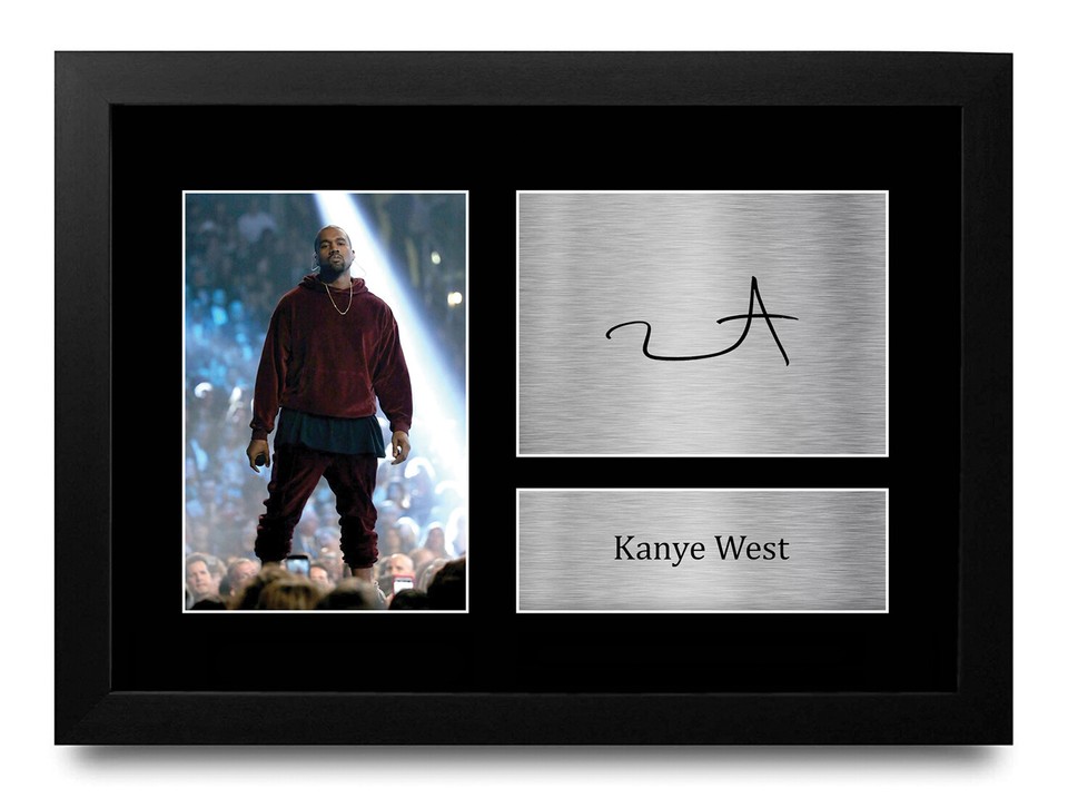 Kanye West Signed Pre Printed Autograph A4 Photo Gift For a YE Rap Fan ...