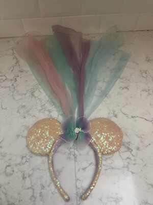 Disney Princess Veil Pink Sequin Ears | eBay