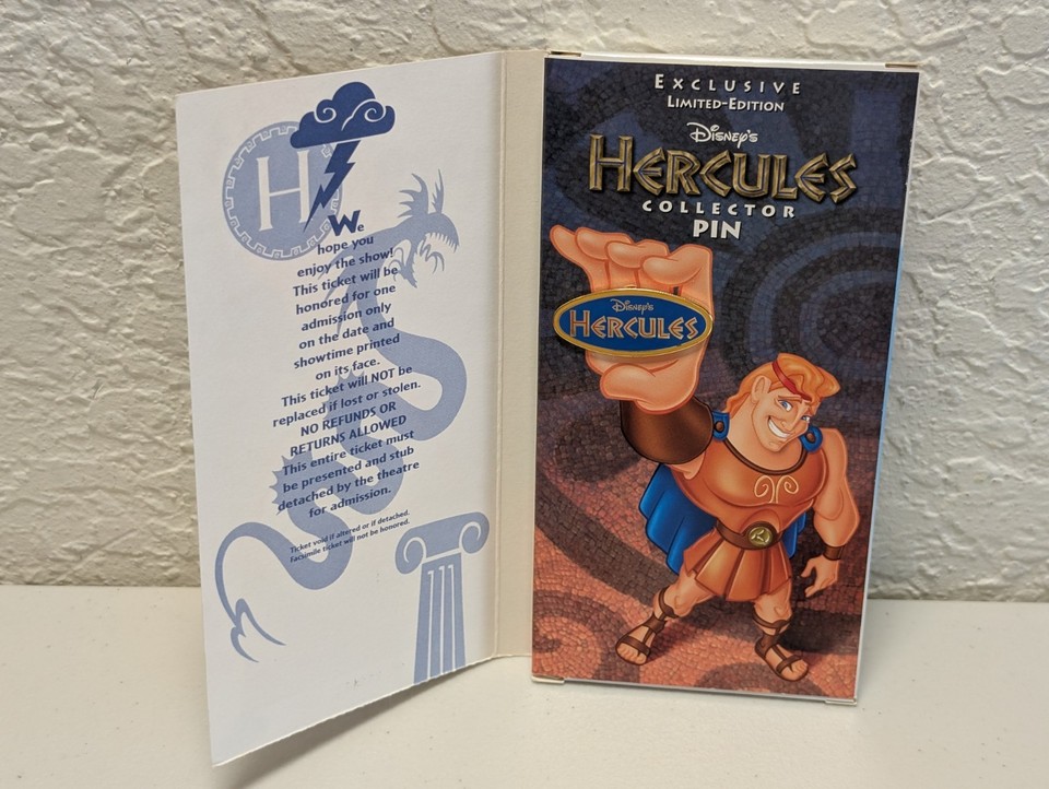 VTG Disney Hercules Commemorative 1997 Ticket with Collectors Title ...