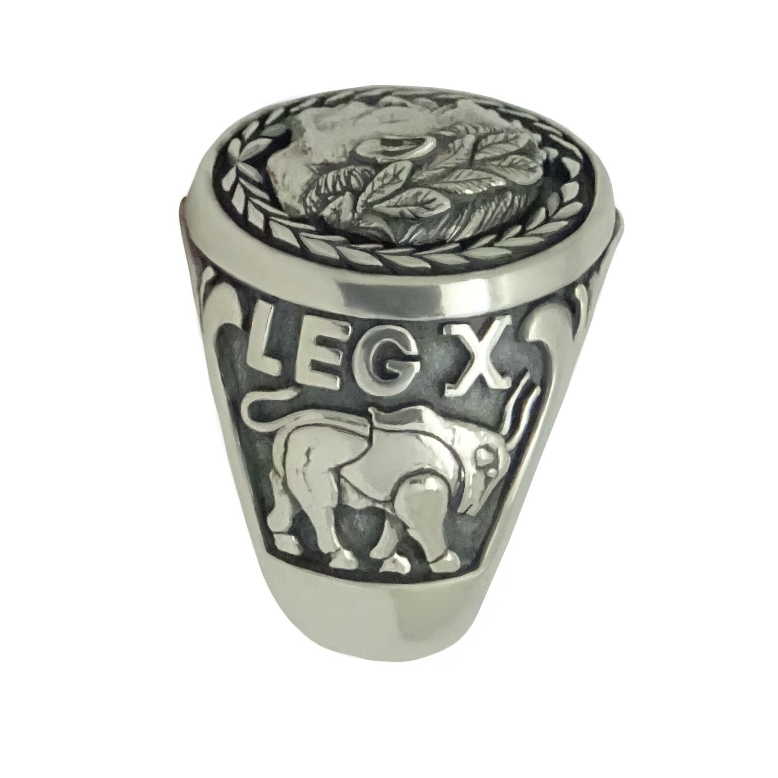 Roman Emperor Gaius Julius Caesar Sterling Silver Men's Ring SPQR Army ...