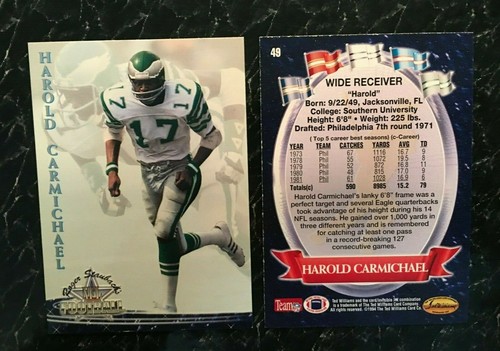 Harold Carmichael 1994 Ted Williams Football Card Philadelphia Eagles ...