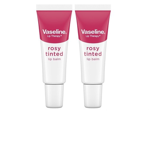 2x Vaseline Lip Therapy Rosy Tinted Lip Balm Moisturizing Soft Pink ...