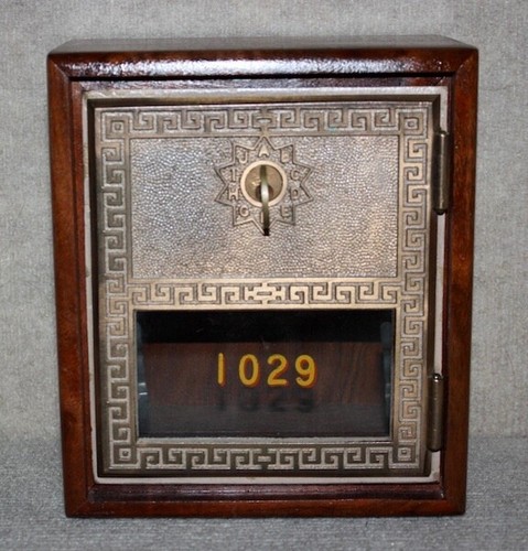 Antique USPS P O Post Office Box Door Bank with Key | eBay