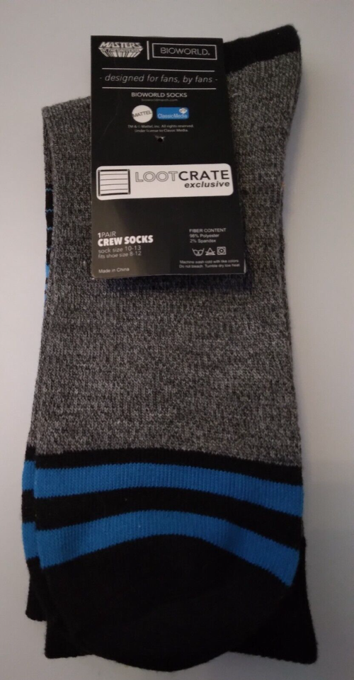 New with Tags Men's Crew Socks. Heman Masters of the Universe!!! Size 8 ...